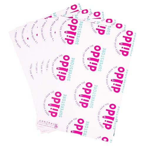 CENTRAL 23 Funny Wrapping Paper - 6 Sheets of Birthday Gift Wrap - Wrapping Paper Sheets for Women - For Bridal Shower - Bachelorette Party - Pink White - Comes With Fun Stickers