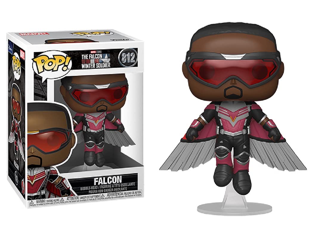 POP Marvel: Falcon and The Winter Soldier - Falcon (Flying) Funko Pop! Vinyl Figure (Bundled with Compatible Pop Box Protector Case) Multicolor 3.75 inches