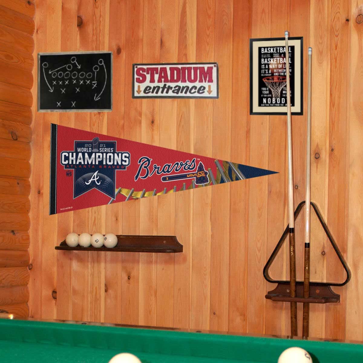 WinCraft Atlanta Baseball 2021 World Champions Soft Felt Pennant