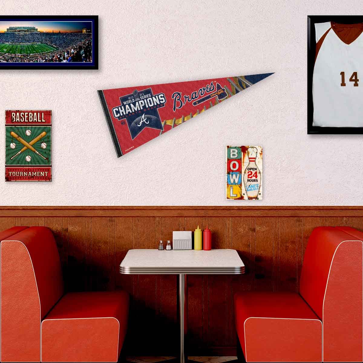 WinCraft Atlanta Baseball 2021 World Champions Soft Felt Pennant