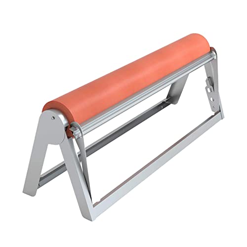 HFS(R) Paper Roll Holder Dispenser with Cutter Wall Mounted or Table Top for Cafe, Artist Studio, Office, Kitchen, Living 24"