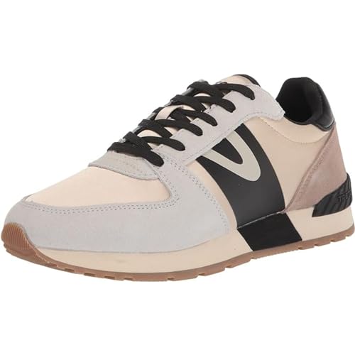 TRETORN womens Women's Lace-up Loyola Women s Lace Up Casual Fashion Sneakers Shoes with Classic Vintage Style, White/Taupe/Black, 11 US