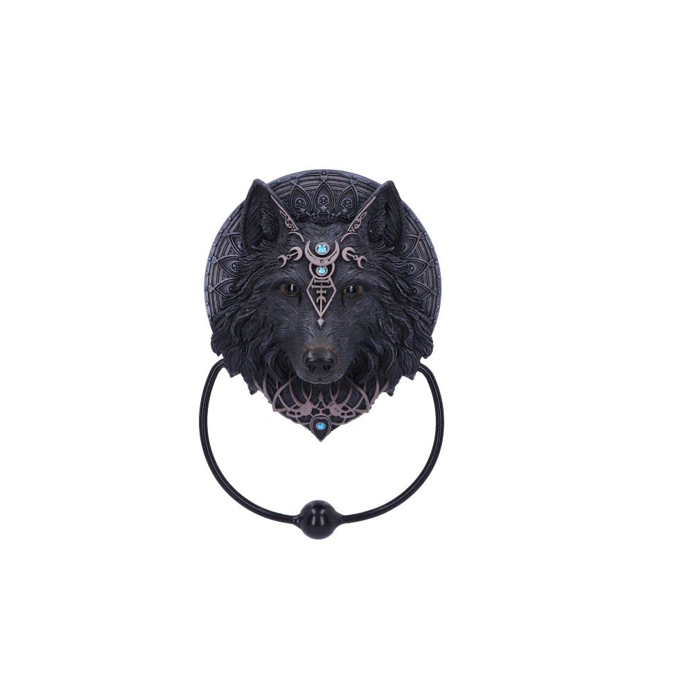 Nemesis Now Wolf Moon Door Knocker 20.5cm, Black