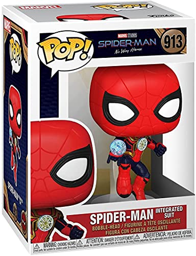 Pop! Marvel: Spider-Man: No Way Home - Spider-Man in Integrated Suit (Bundled with Compatible Pop Box Protector Case)