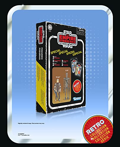 STAR WARS Retro Collection Special Bounty Hunters 2-Pack Dengar & IG-88 Toys 3.75-Inch-Scale The Empire Strikes Back Figures (Amazon Exclusive)