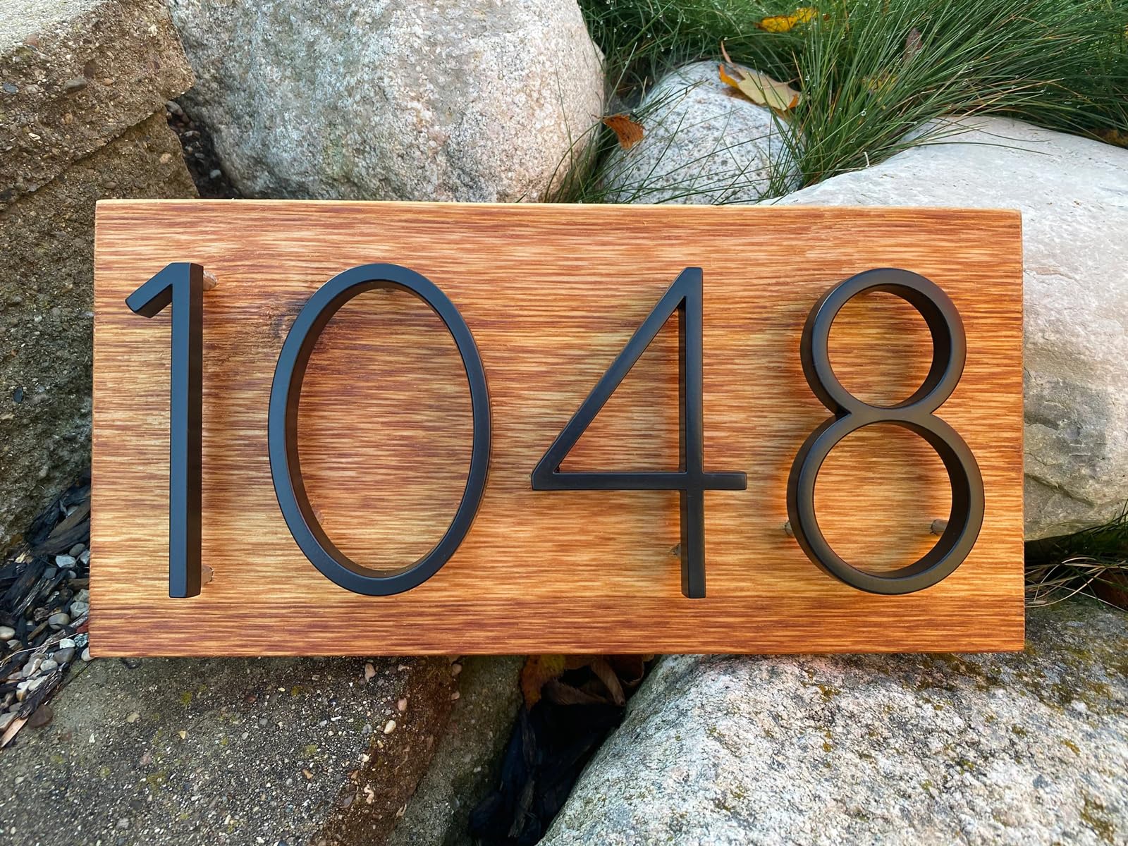 5 Inch House Numbers for Outside, Metal Modern Floating House Numbers, Garden Door Mailbox Decor Number with Nail Kit, Visibility Signage (Black 3)
