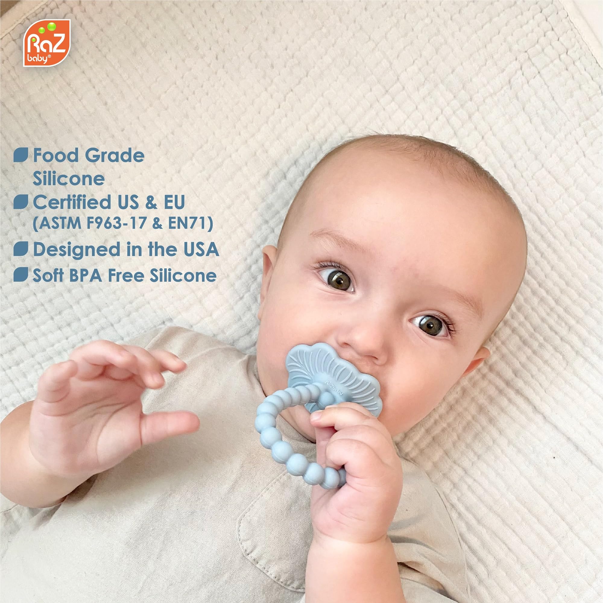 RaZbaby RaZberry Plus Baby Teether β Easy-to-Hold Toy for Front & Back Teething Relief, BerryBumps Texture for Sensory Development, Soothes Sore Gums, BPA-Free, Great Gift for Babies 3M+ β Pink