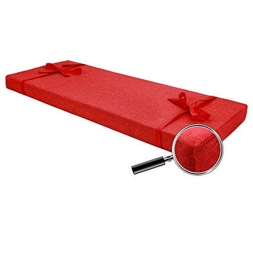 ROFIELTY Custom Bench Cushion Window Seat Cushions Indoor Bench Cushion Bay Window Cushion for Bench Cushions for Indoor Furniture Bench Pads (Red,47x16x2Inch)