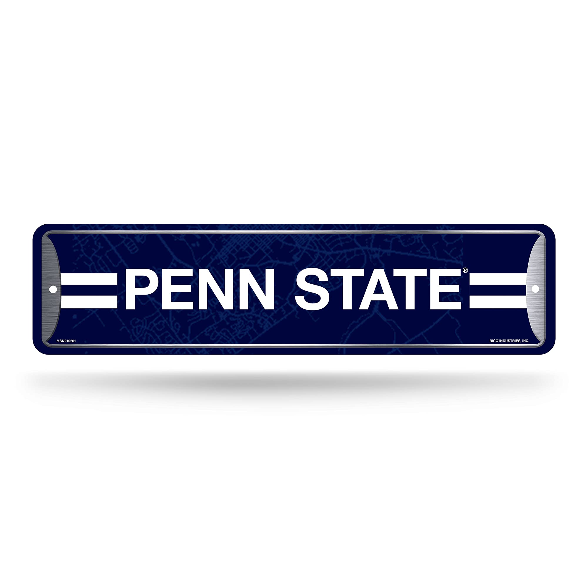 Rico Industries NCAA Penn State Nittany Lions Home Décor Metal Street Sign (4" x 15") - Great for Home, Office, Bedroom, & Man Cave - Made