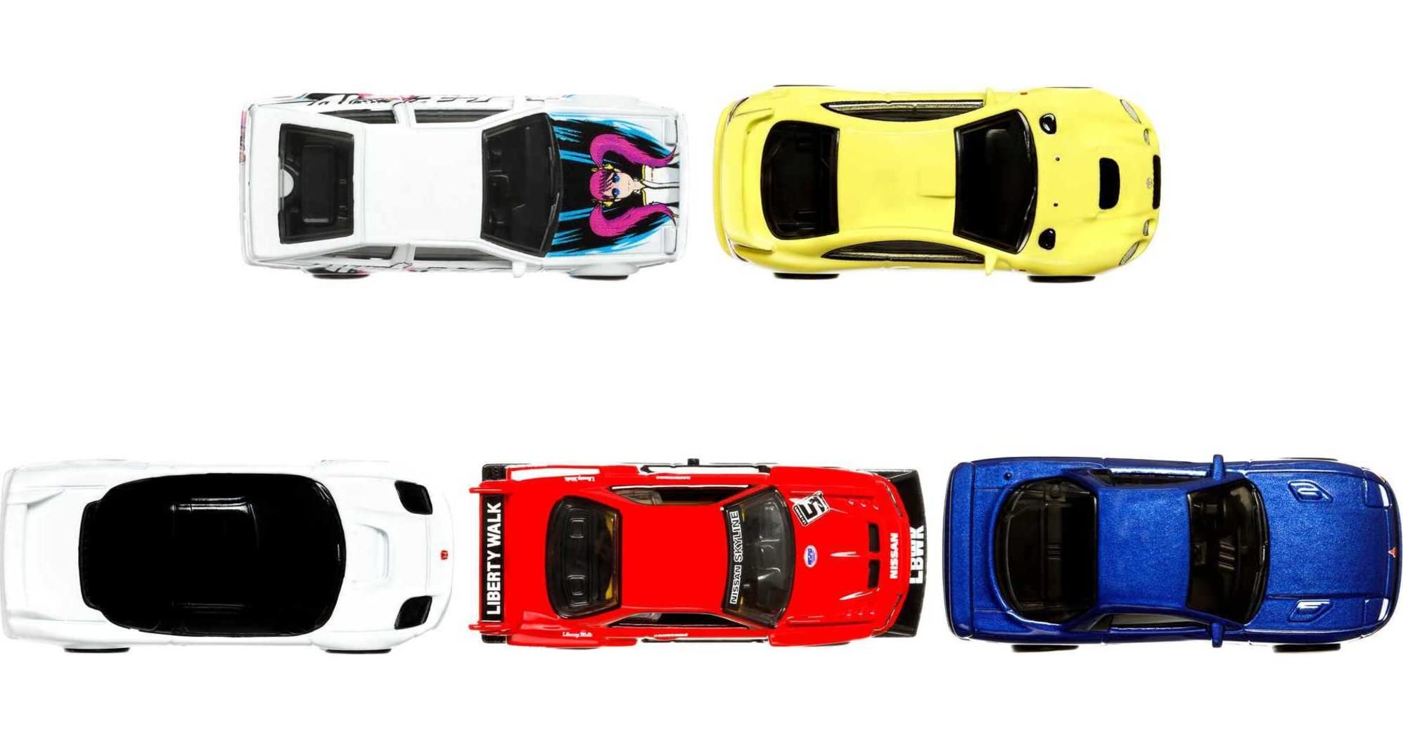 Hot Wheels Premium Car Culture Mountain Drifters Design Container Set, 5 1:64 Scale Toy Drift Vehicles, Premium Execution for Collectors