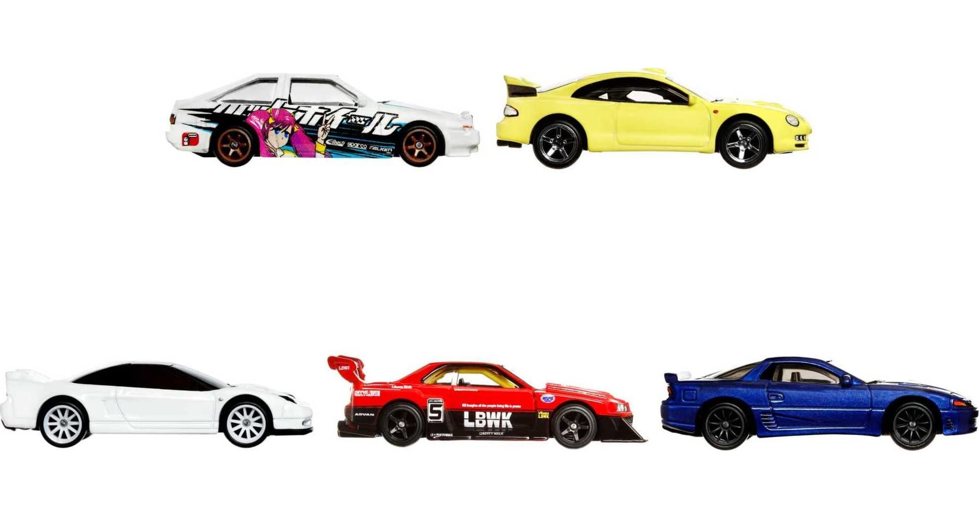 Hot Wheels Premium Car Culture Mountain Drifters Design Container Set, 5 1:64 Scale Toy Drift Vehicles, Premium Execution for Collectors