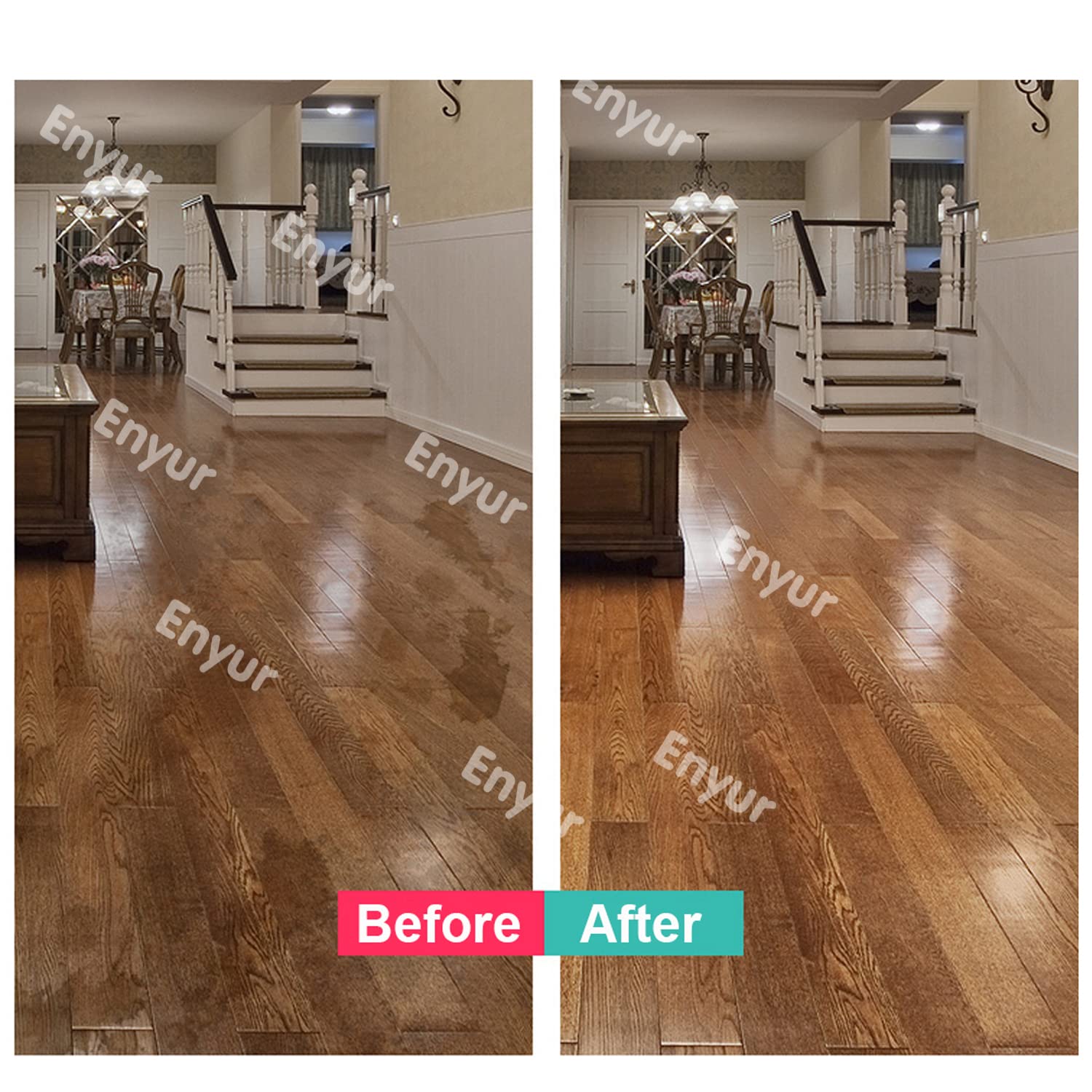 Enyur Floor Cleaner Sheets for Mopping Ultra-Concentrated Floor Sheets - Dissolves Instantly in Water Multi-Surface Cleaner for Non Stubborn Stains, Portable box 32 Sheets