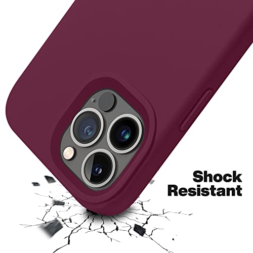 OTOFLY Designed for iPhone 13 Pro Max Case, Silicone Shockproof Slim Thin Phone Case for iPhone 13 Pro Max 6.7 inch (Wine Red)