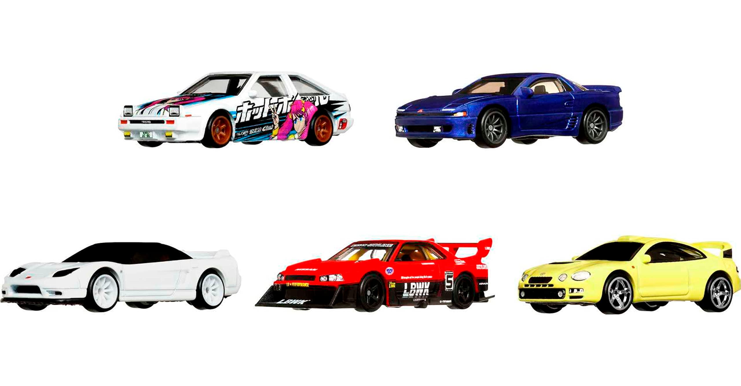 Hot Wheels Premium Car Culture Mountain Drifters Design Container Set, 5 1:64 Scale Toy Drift Vehicles, Premium Execution for Collectors