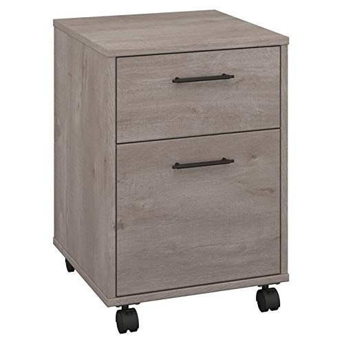 Bush Furniture Key West 2 Drawer Mobile File Cabinet, Washed Gray