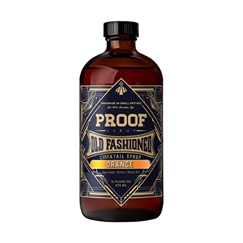 Old Fashion Cocktail Mix - Made with Real Ingredients & Cane Sugar - Orange Flavor - Fast, Easy, Delicious, Handcrafted Cocktail Syrup - - 16oz - 1 Bottle