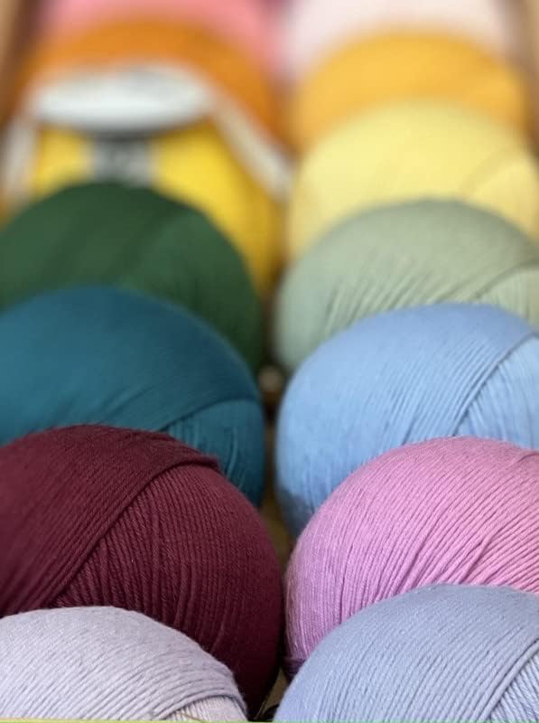 About Strings 100% Organic Cotton No.3 Light DK Yarn 3.53oz(100g) 234 Yards per Ball, 2-Pack (Lunar)