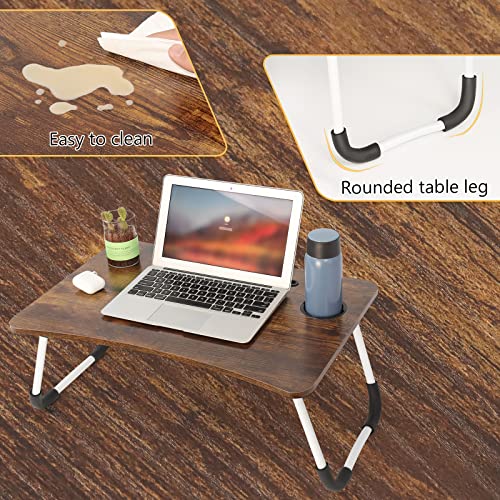 Laptop Stand for Bed,Folding Bedtray Table ,Notebook,Cup and Phone Holder,Portable Laptop Desk Watching and Eating for Bed,Couch,Floor