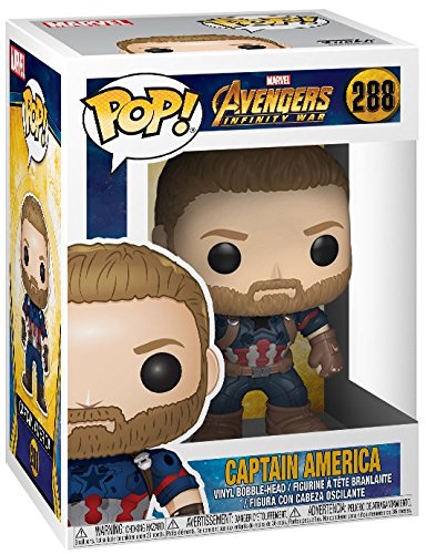 POP Marvel: Avengers Infinity War - Captain America Funko Pop! Vinyl Figure (Bundled with Compatible Pop Box Protector Case), Multicolored, 3.75 inches