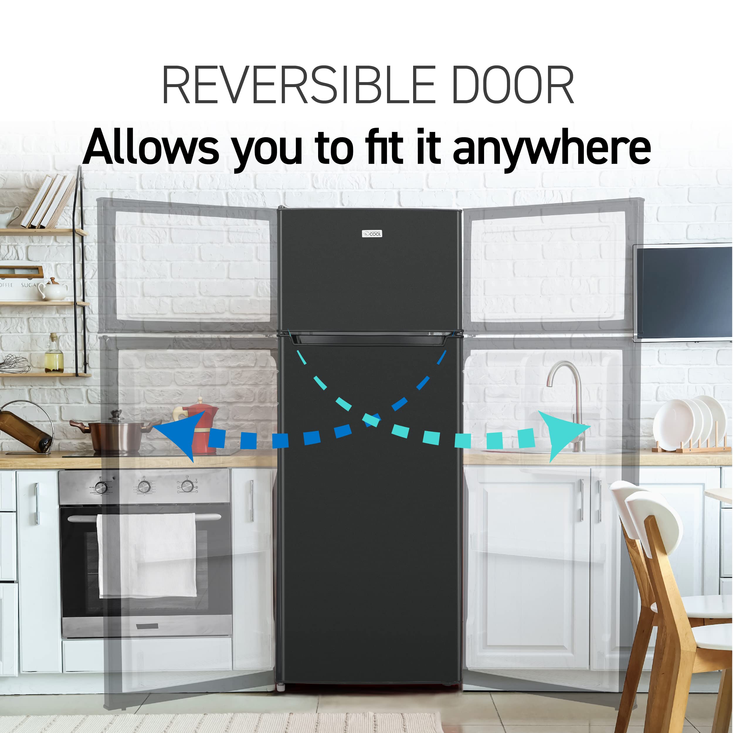 Commercial Cool CCR77LBB 7.7 Cu. Ft Freezer Refrigerator, Black