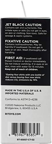 NAKOMA PRODUCTS 85857 RIT TIE DYE KIT BACK2BLACK, Back to Black