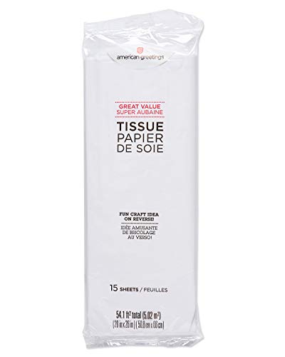 American Greetings White Tissue Paper (15-Sheets)