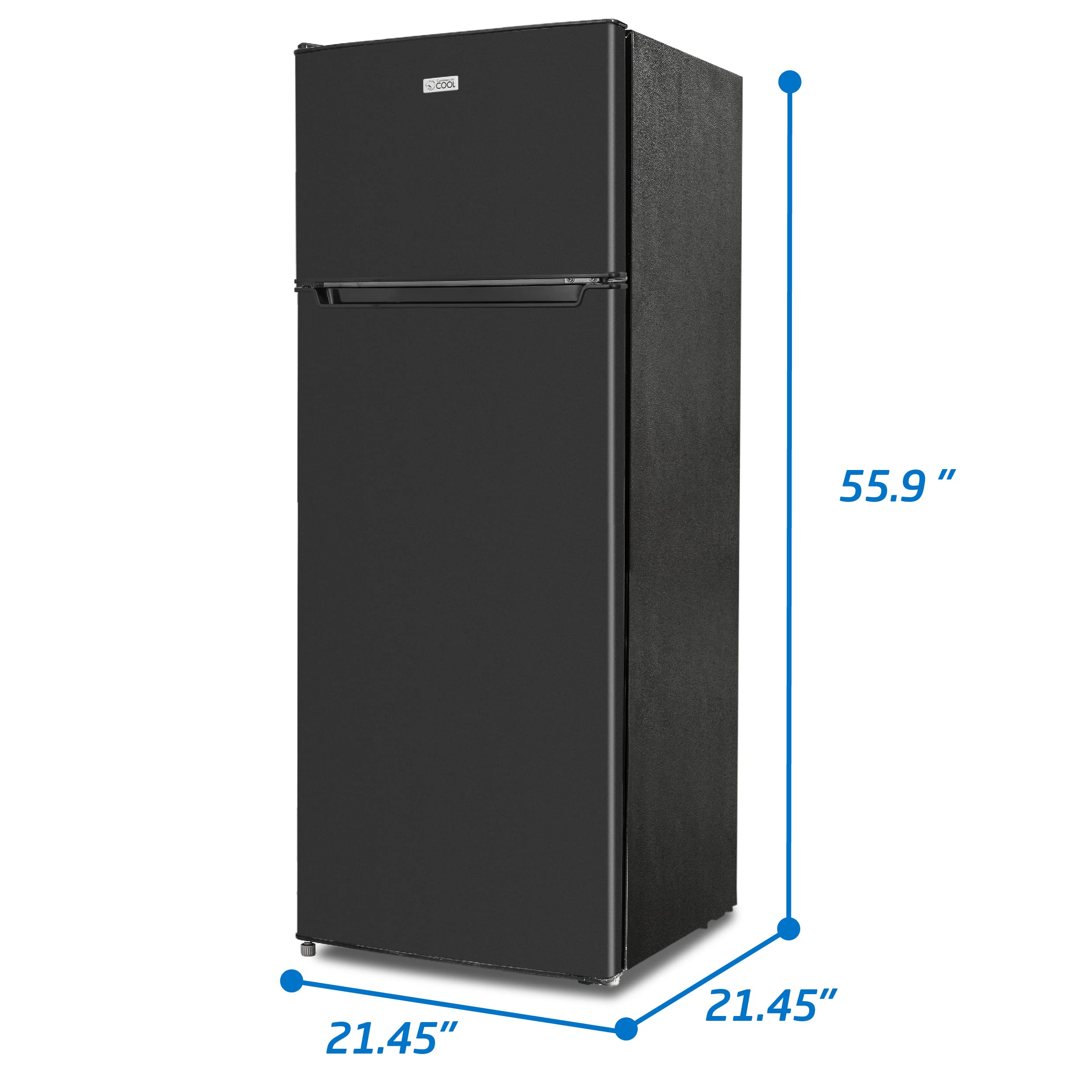 Commercial Cool CCR77LBB 7.7 Cu. Ft Freezer Refrigerator, Black