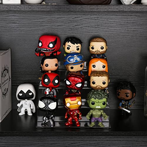 YIDITTHOPE 9 Inch Acrylic Shelf, 4 Tier Perfume and Cologne Organizer, Funko POP Shelves Tiered Riser Display Stand, Acrylic Display for Decoration