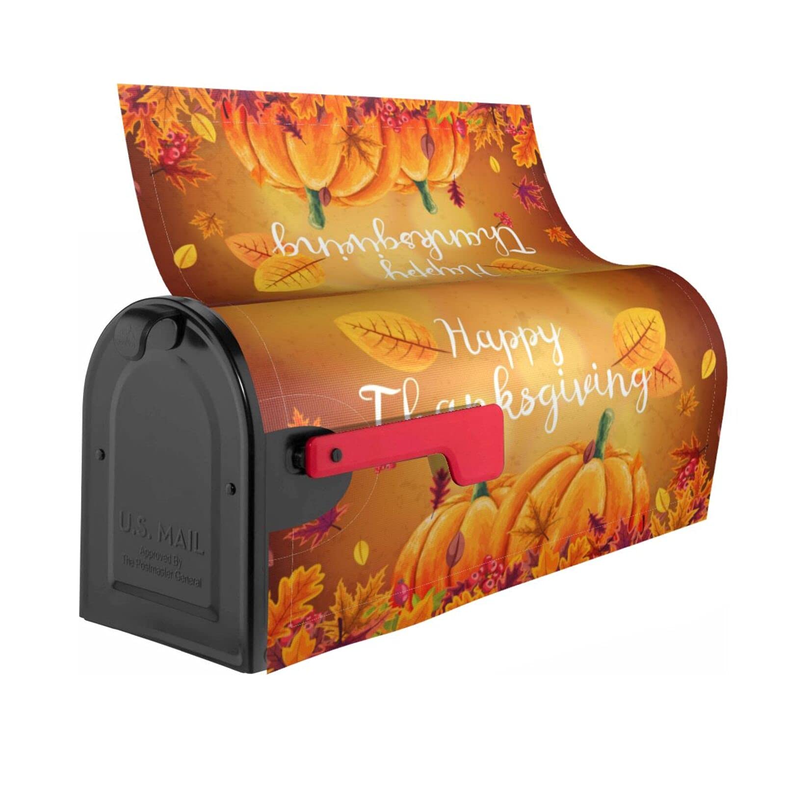 Joyidec Thanksgiving Autumn Pumpkin Mailbox Covers Magnetic Standard Size Waterproof Mailbox Wraps Post Letter Box for Courtyard Garden Yard Fence Decor 21x18 in