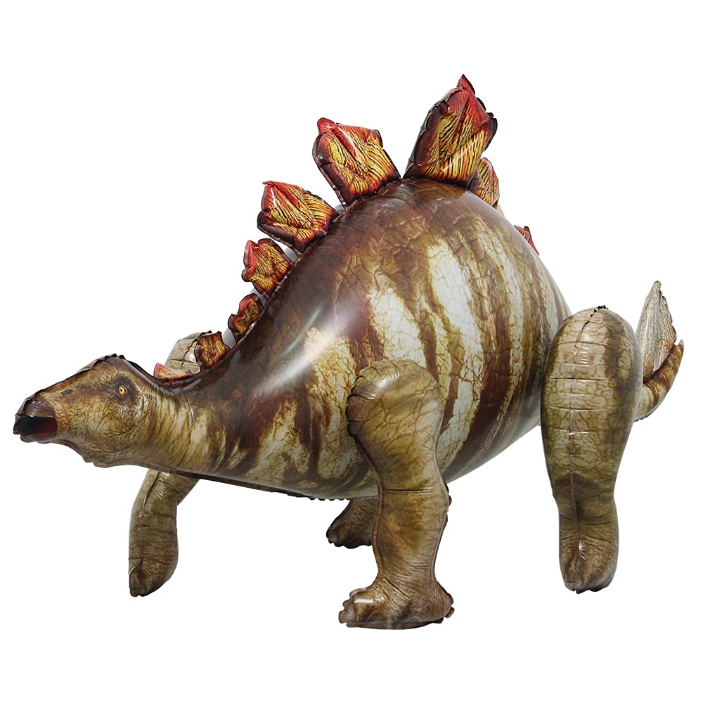 Self standing 4D Giant Dinosaur scorpion Party Foil Balloon Helium Tyrannosaurus Triceratops Stegosaurus dragon birthday deco party supplies boy kids cartoon toys (4D Giant Stegosaurus)