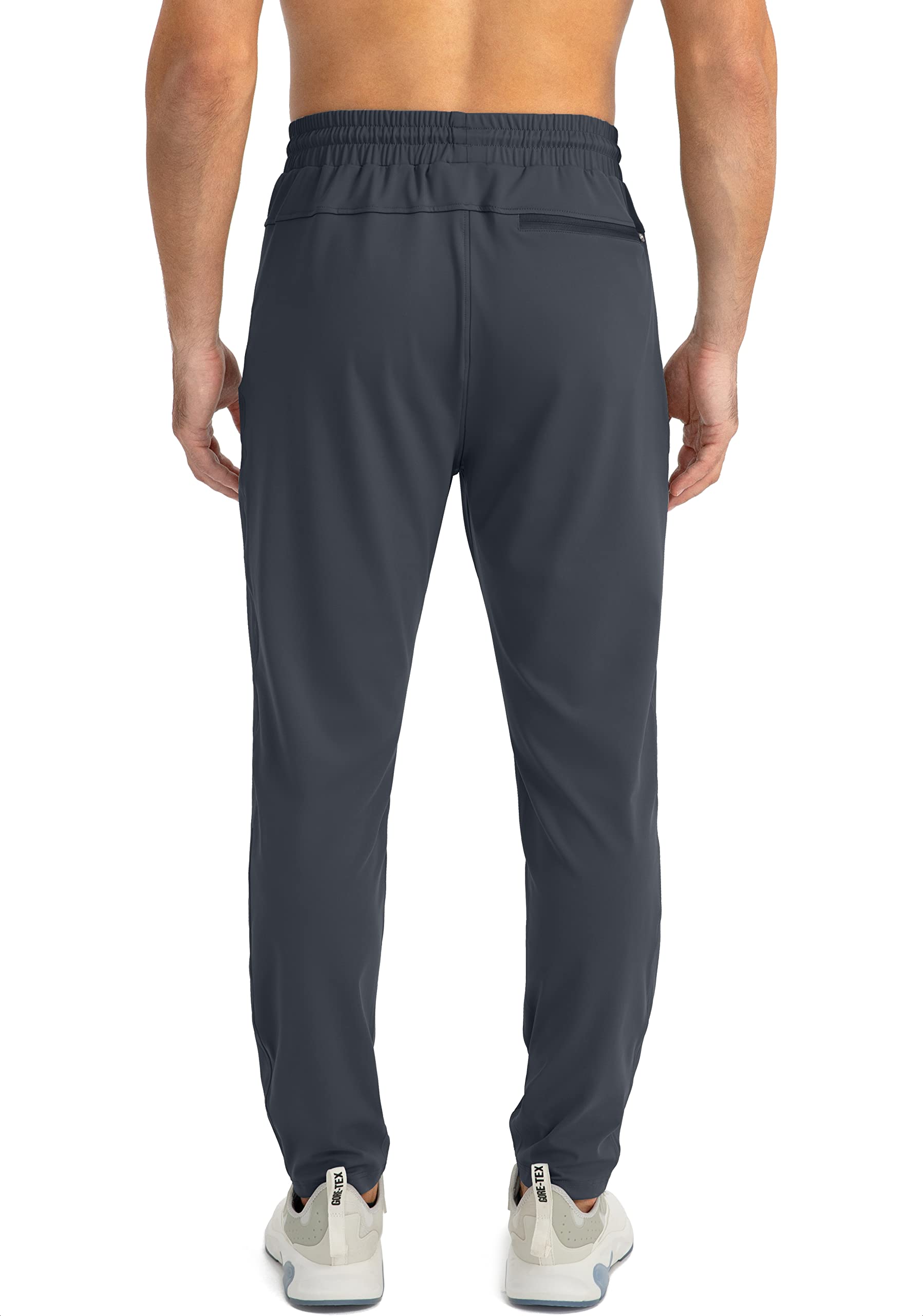 G Gradual Men's Sweatpants with Zipper Pockets Tapered Joggers for Men Athletic Pants for Workout, Jogging, Running (Grey, XX-Large)