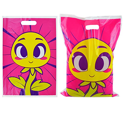 JOYIN 72 Pcs Easter Large Plastic Tote Bags Easter Goodie Treat Gift Bags for Egg Hunt, Easter Kids Party Favor Party Supplies