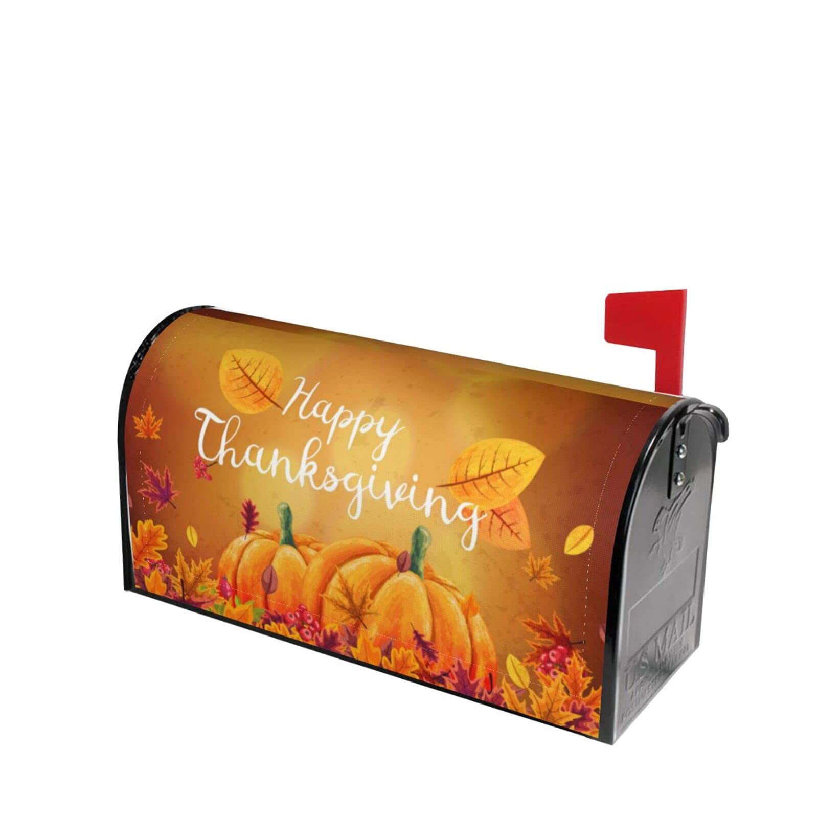 Joyidec Thanksgiving Autumn Pumpkin Mailbox Covers Magnetic Standard Size Waterproof Mailbox Wraps Post Letter Box for Courtyard Garden Yard Fence Decor 21x18 in