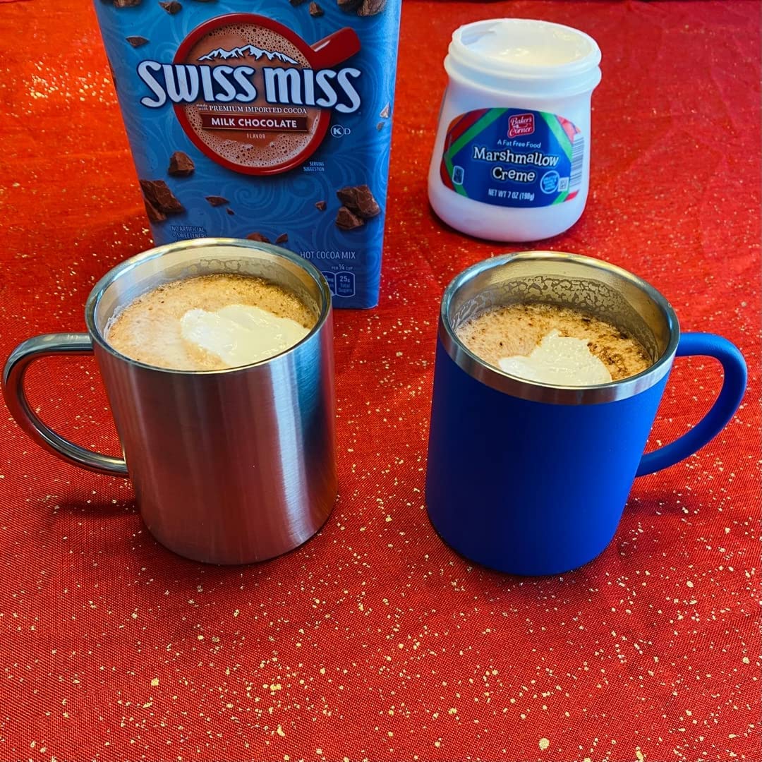 Real Deal Steel "Keep it Real Kids Mugs - 100% Lead and BPA Free Kids Coffee Mug for Hot Chocolate - Set of 2