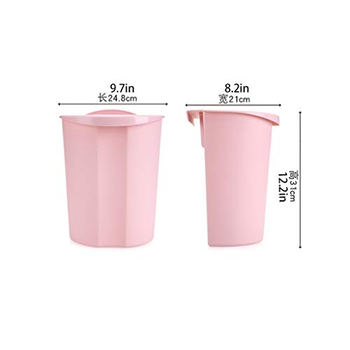 LEGU Trash cans Hanging Trash Can Small in-Cabinet Kitchen Garbage Bin Can Easy Attached to Cabinet Door Kitchen Drawer Car Waste Can Garbage Cans (Color : Purple)