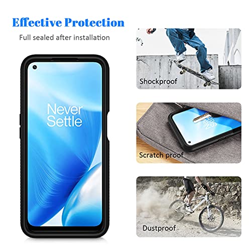 seacosmo Magnetic Case for Oneplus N200, Screen Protector and Camera Lens Protector, [Military Grade][Full Body Protection], for Oneplus N200 Case, Black