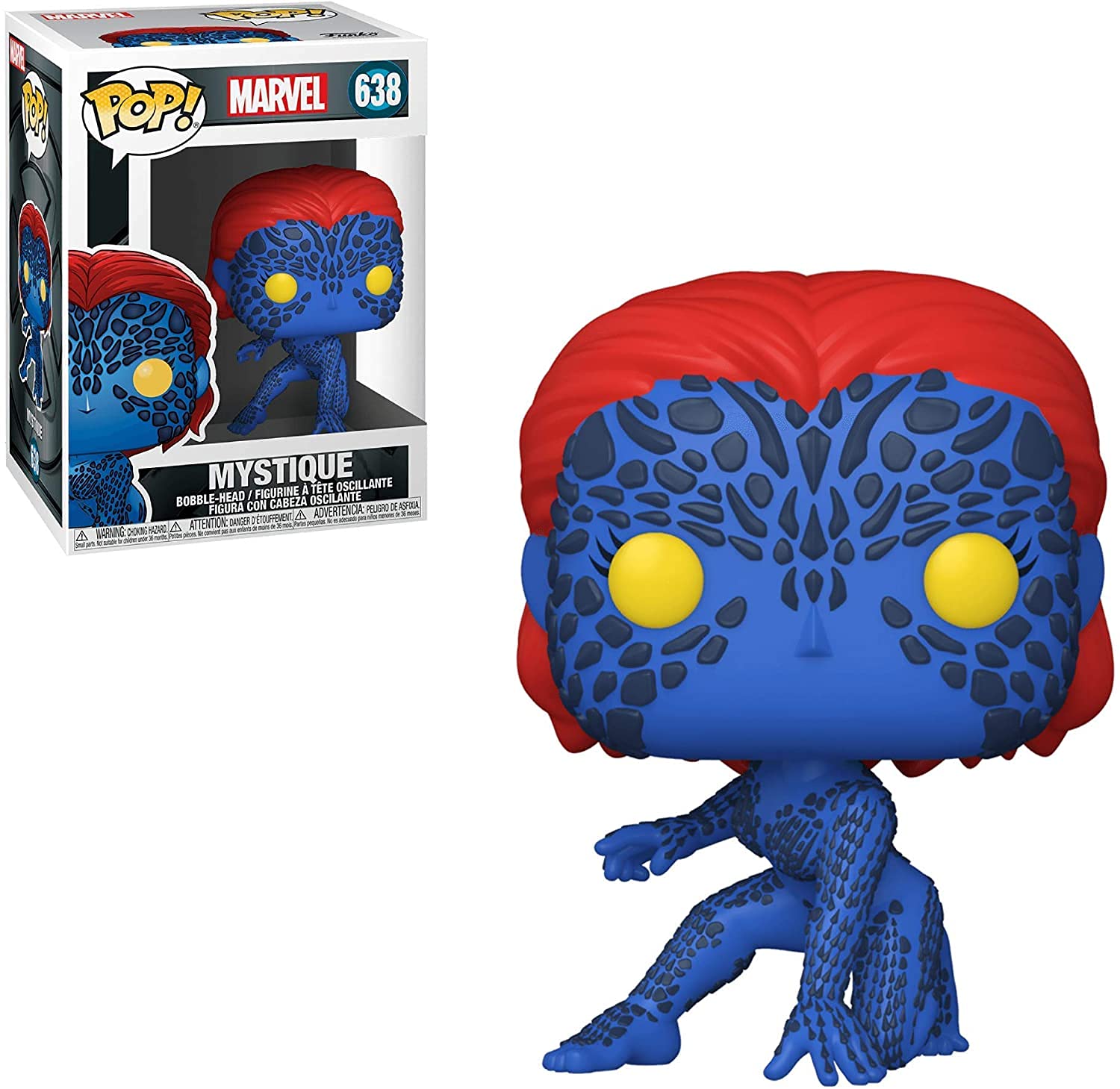 POP Marvel: X-Men 20th Anniversary - Mystique Funko Pop! Vinyl Figure (Bundled with Compatible Pop Box Protector Case) Multicolored 3.75 inches