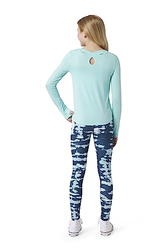 Eddie Bauer Girls' Active Legging Set - Athletic Moisture Wicking Leggings and Lightweight Performance Top for Girls (XS-XL), Size Medium, Aqua