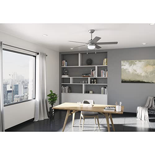 Hunter Fan Company 51467 Zeal Ceiling Fan, 52, Matte Silver