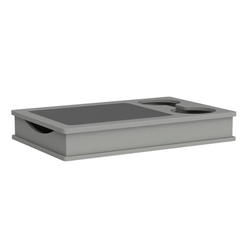 Fendy Arm Rest Table Holder with Drawer, Serving Trays for Coffee Table, Sofa Side Organizer for Gadgets and Remote