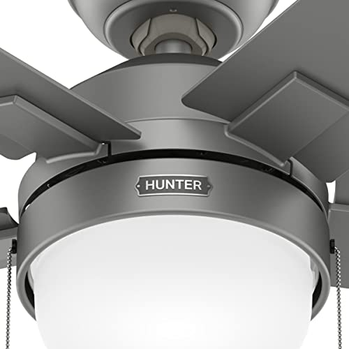 Hunter Fan Company 51467 Zeal Ceiling Fan, 52, Matte Silver