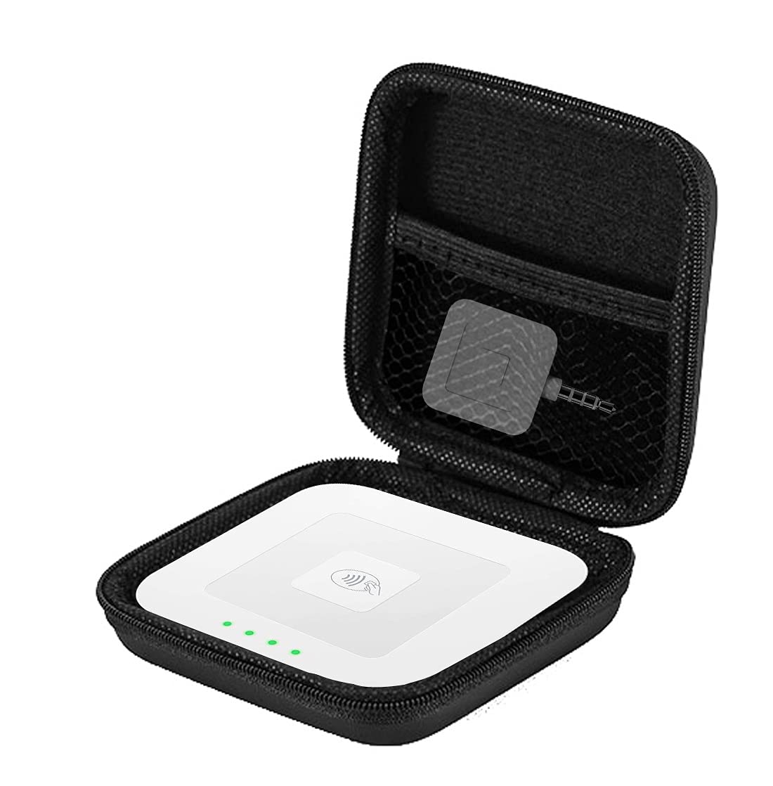 FitSand Hard Case Holder Fits Square A-SKU-0485 Contactless and Chip Reader with USB Charge Cable for EMV Chip Cards/Apple Pay/Android Pay/More