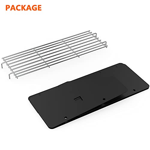 MixRBBQ Griddle Wind Guard and Warming Rack Set for Blackstone 22 Inch Griddle, Outdoor BBQ Cooking Grill Accessories Wind Screen & Cooking Grid