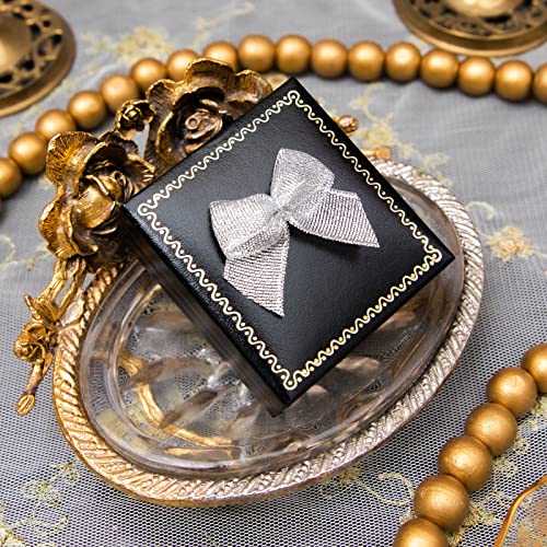 Mini Silver Satin Bows with Self-Adhesive Tape (1.5 in, 200 Pack)