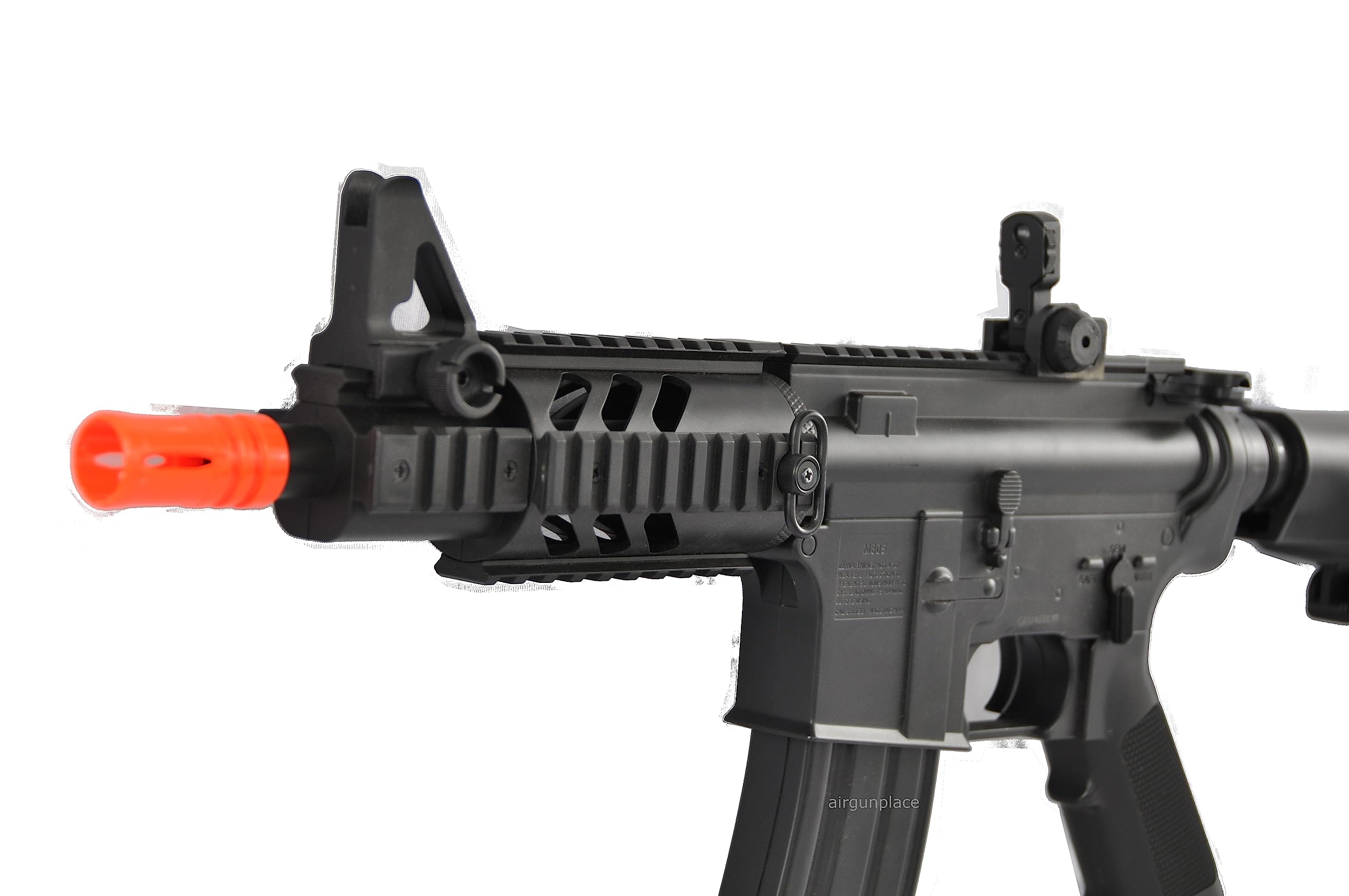 Airgunplace Full & Semi Auto Electric Airsoft Gun M4 Style AEG Black Color Battery & Charger Included