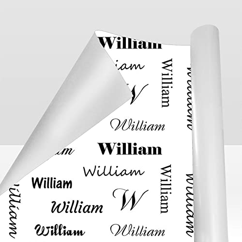 TYYMNDWP Custom Personalized Wrapping Paper with Name White Wrapping Paper for Birthday Christmas Valentine's Day Wedding Holiday Gift Wrap Funny Wrapping Paper Roll 58"x 23"