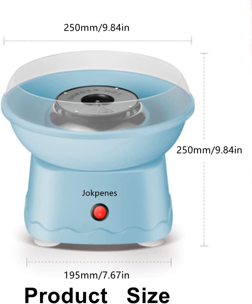 Jokpenes Cotton Candy Machine for Kids,Portable Mini Electric Cotton Candy Maker with 10 Reusable Cottons Candy Cones & Sugar Scoop for Birthday Family Party