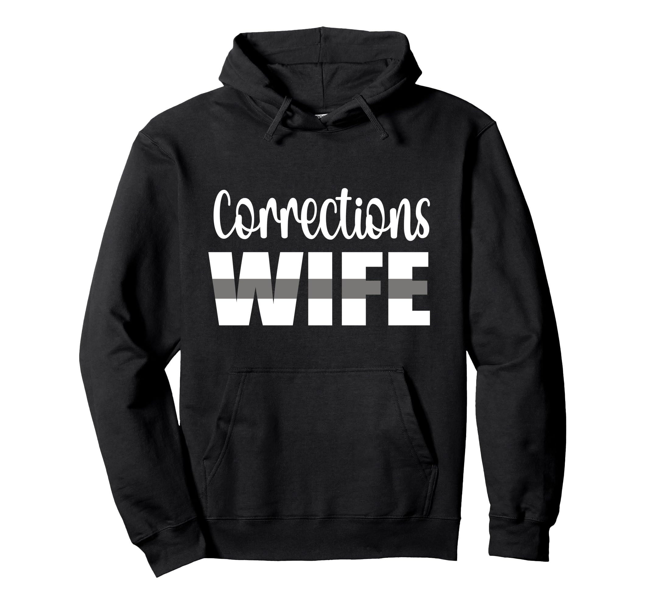 Corrections Wife Silver Line Proud Correctional Officer Wife Pullover Hoodie
