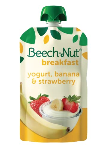 Beech-Nut Breakfast Stage 4 Toddler Food, Yogurt Banana & Strawberry, 3.5 oz Pouch