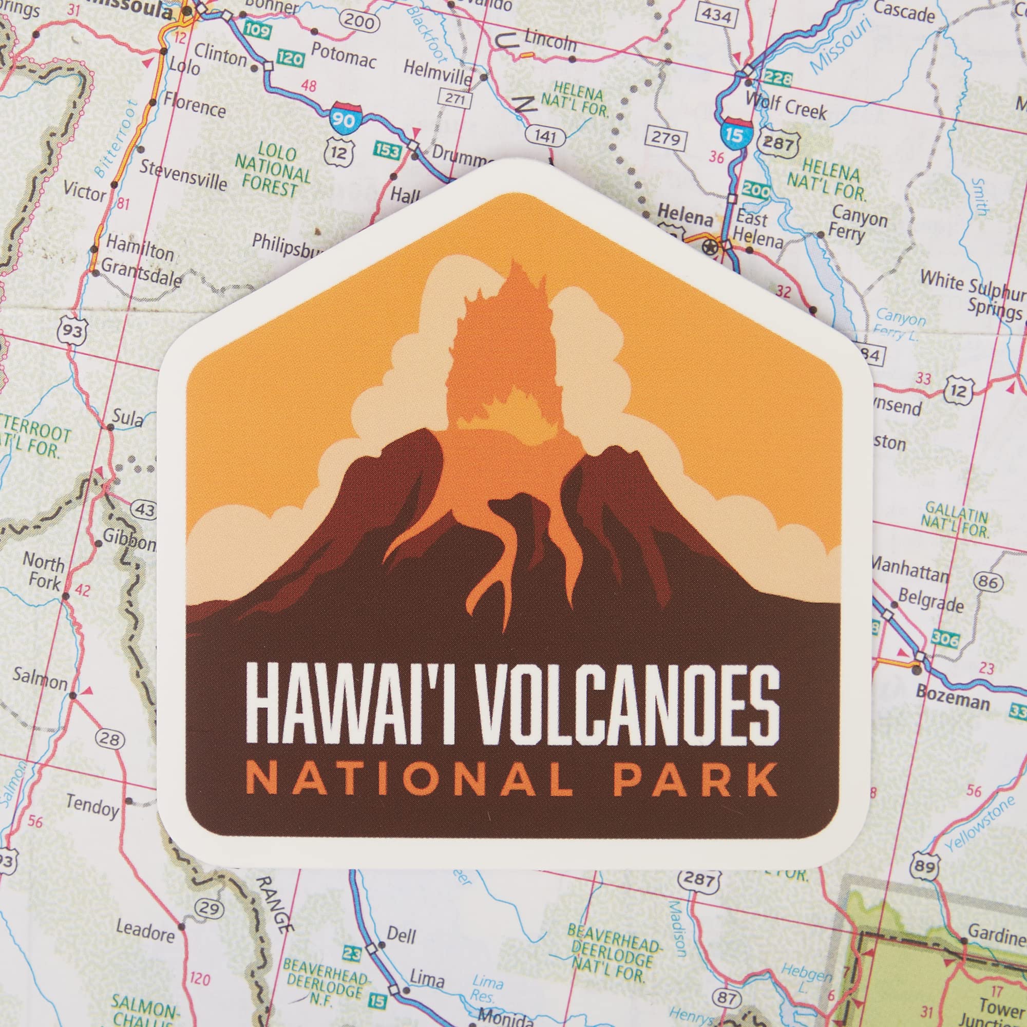 Vagabond Heart Hawaii Volcanoes National Park Sticker - Weatherproof Vinyl Souvenir Decal